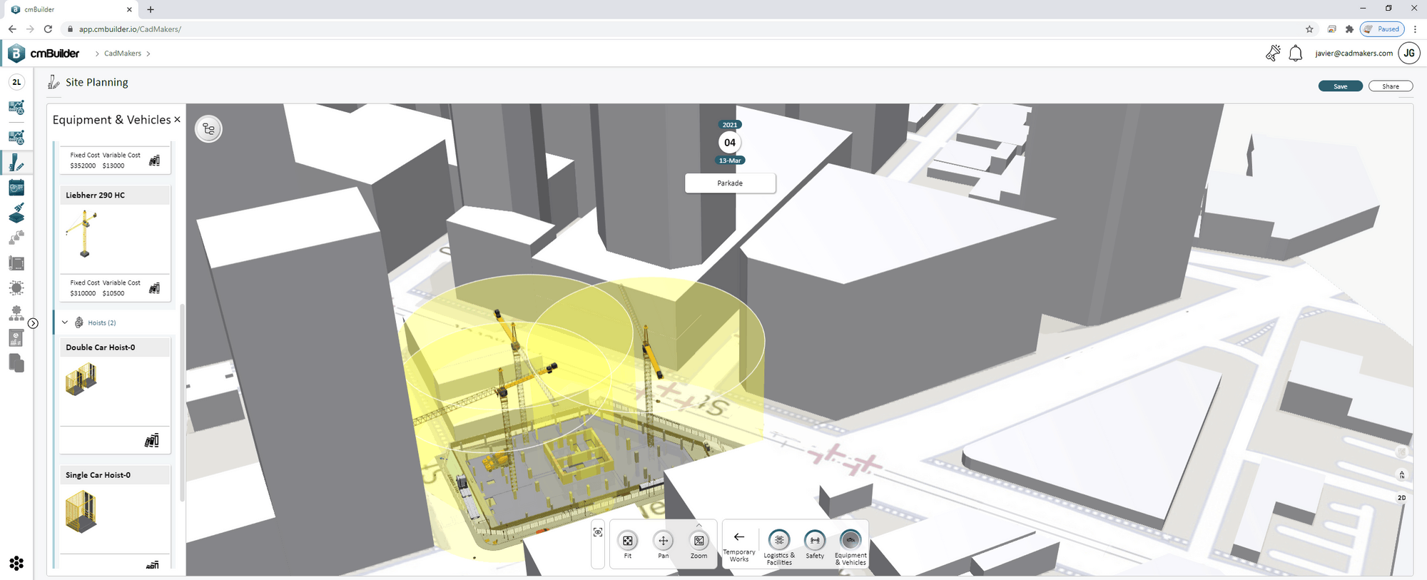 cmBuilder - Construction Site Logistics 4D Simulation & Planning Software